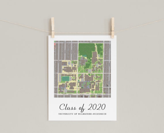 University College Map Print Personalized University Canvas | Etsy