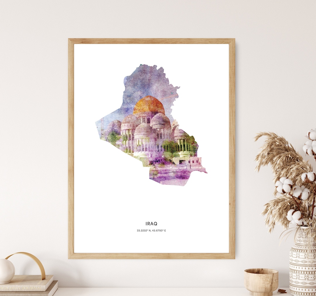 Iraq Print Iraq Watercolor Print Iraq Canvas Iraq Poster - Etsy