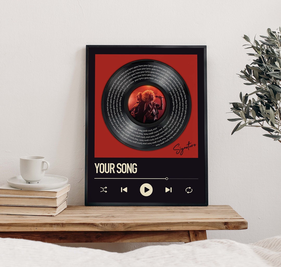 Custom Music Poster | Choose Your Fav Song | Personalized Song Poster ...