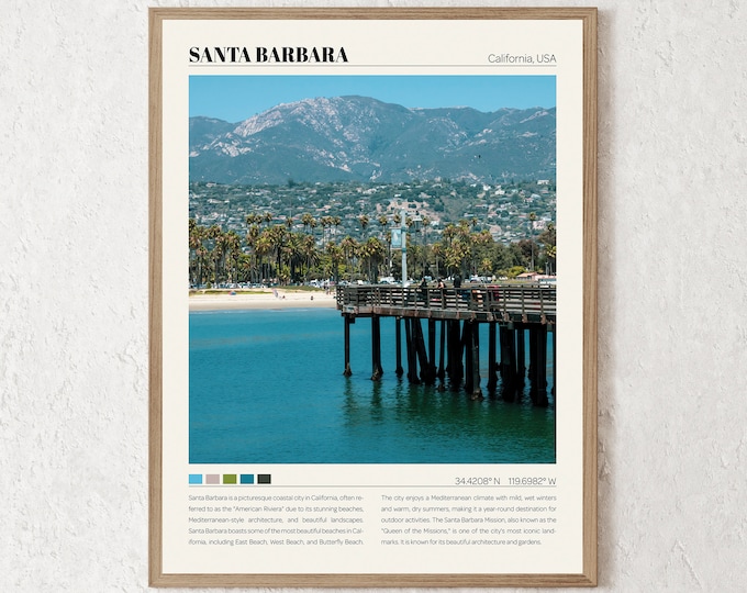 Santa Barbara Wall Art No 4, Santa Barbara Wall Decor, Santa Barbara ...