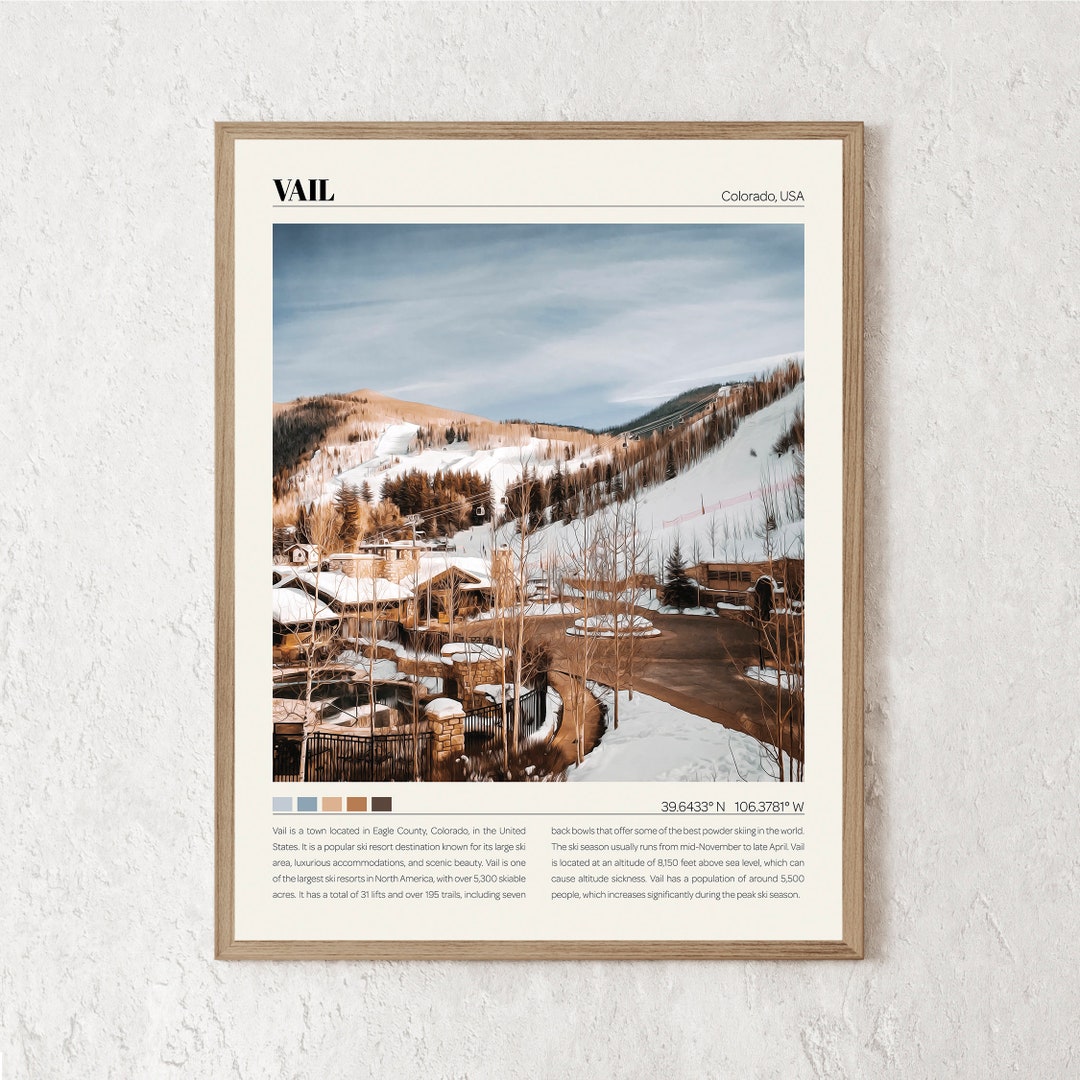 Vail Print | Vail Wall Art | Vail Ski Poster | Vail Ski Print | Vail ...