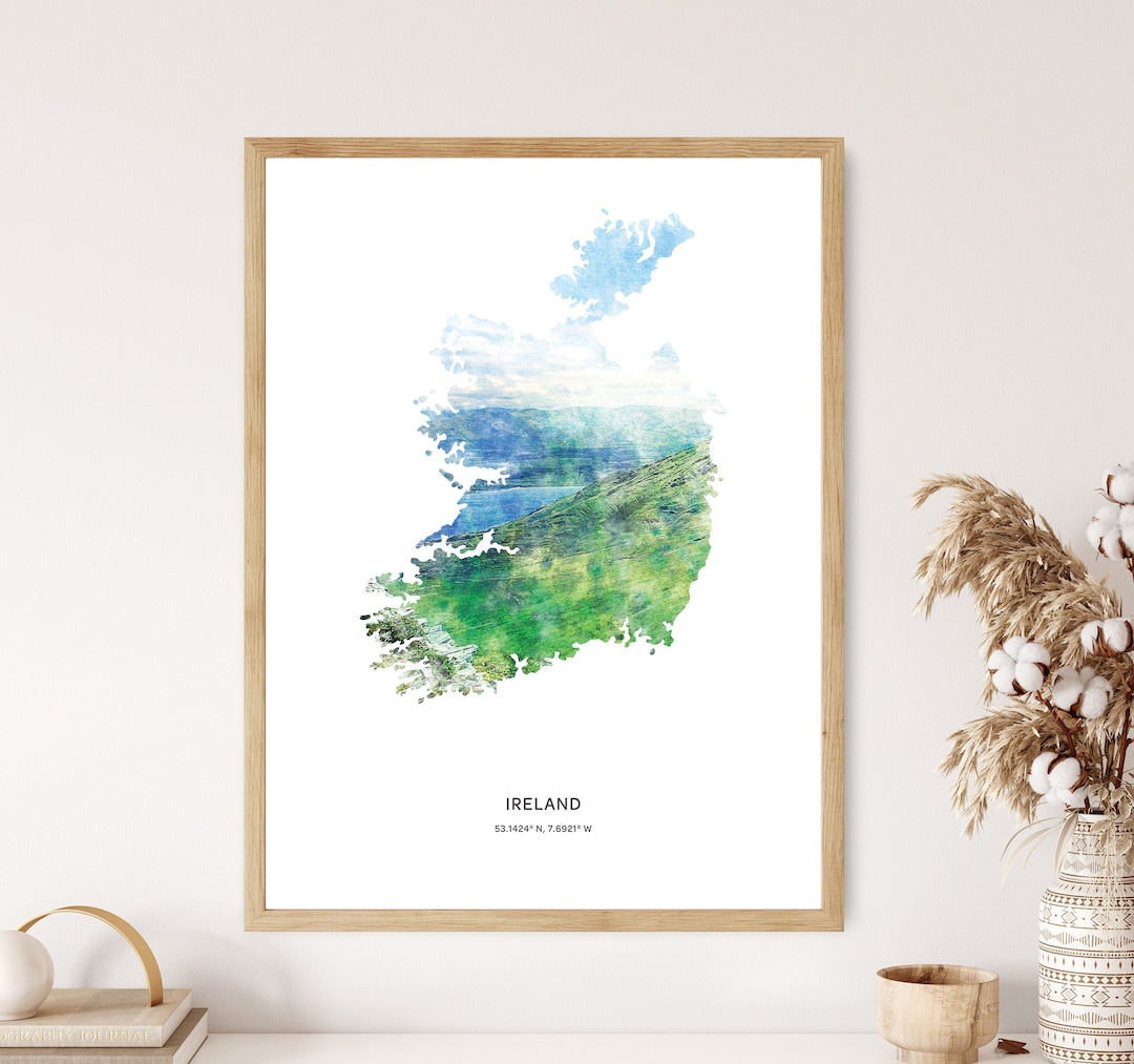 Ireland Print | Ireland Watercolor Print | Ireland Canvas | Ireland ...