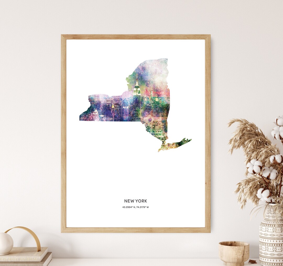 New York Print | New York Watercolor Print | New York Canvas | New York ...