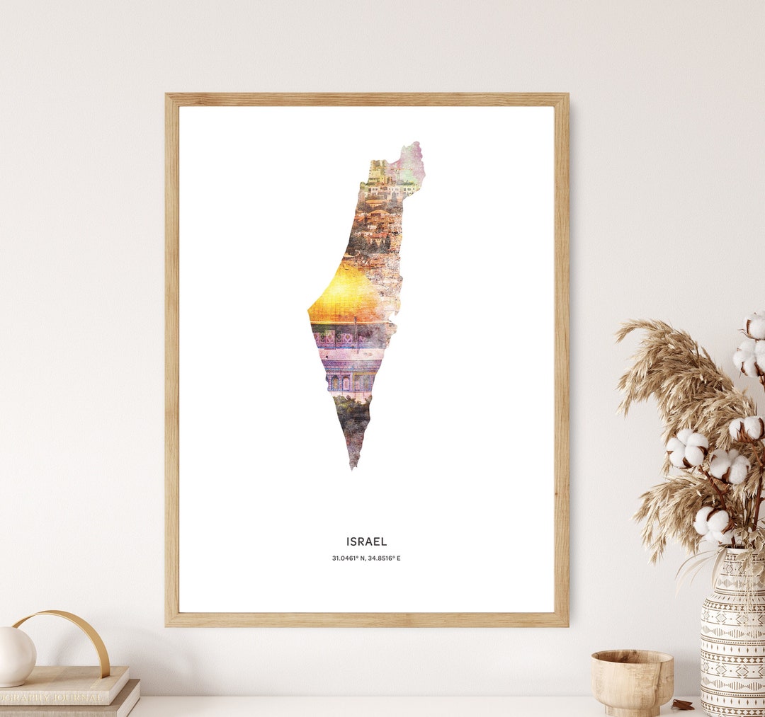 Israel Print | Israel Watercolor Print | Israel Canvas | Israel Poster ...