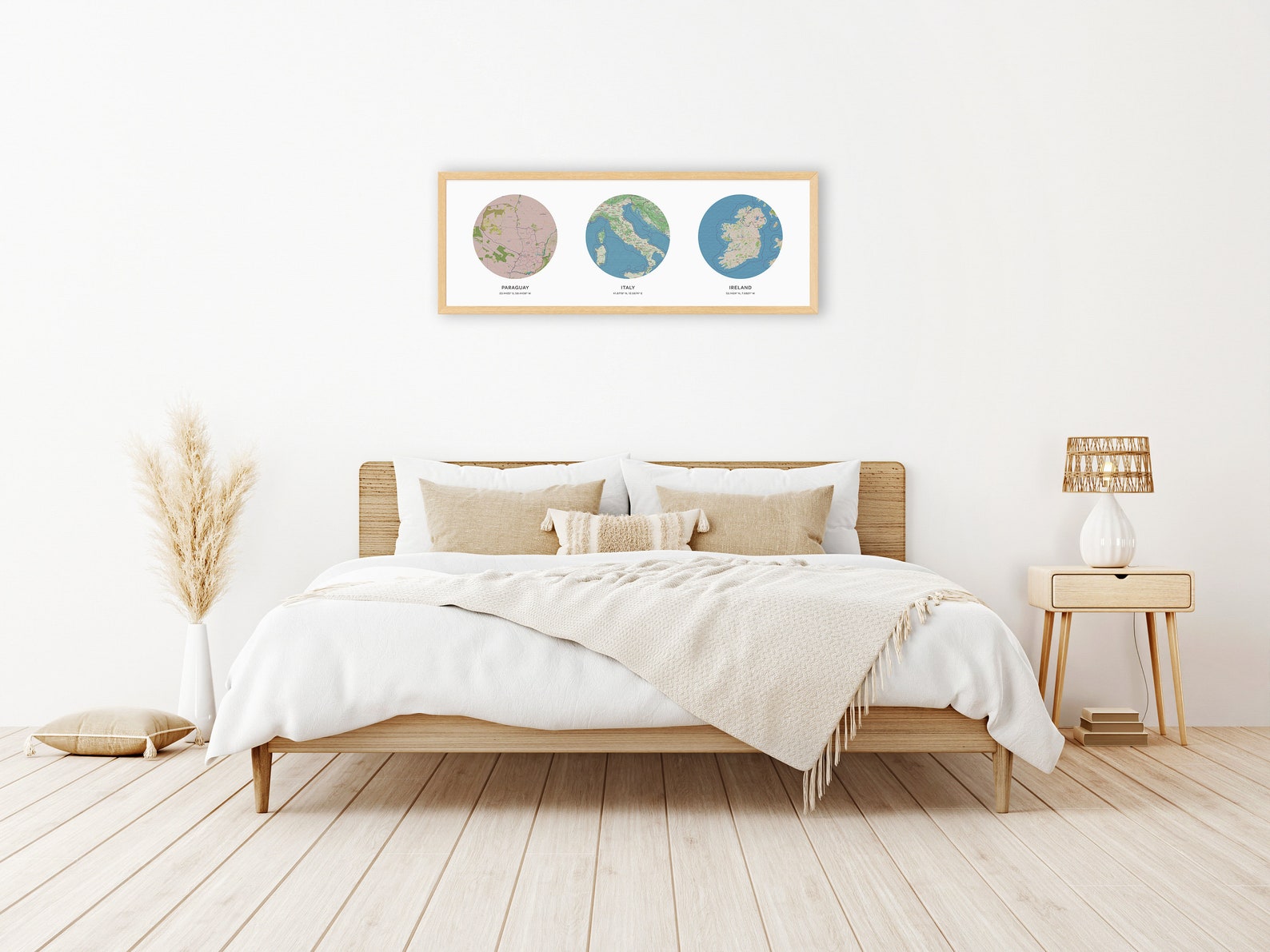 Custom Map Print 3 Countries | Personalized Maps Canvas | Custom Map ...