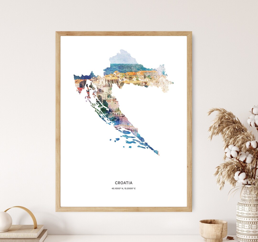 Croatia Print | Croatia Watercolor Print | Croatia Canvas | Croatia ...