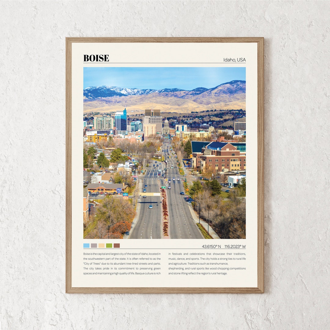 Boise Print | Boise Wall Art | Boise Poster | Boise Photo | Boise ...