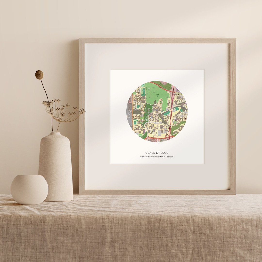 University College Map Print | Personalized University Canvas | Custom ...