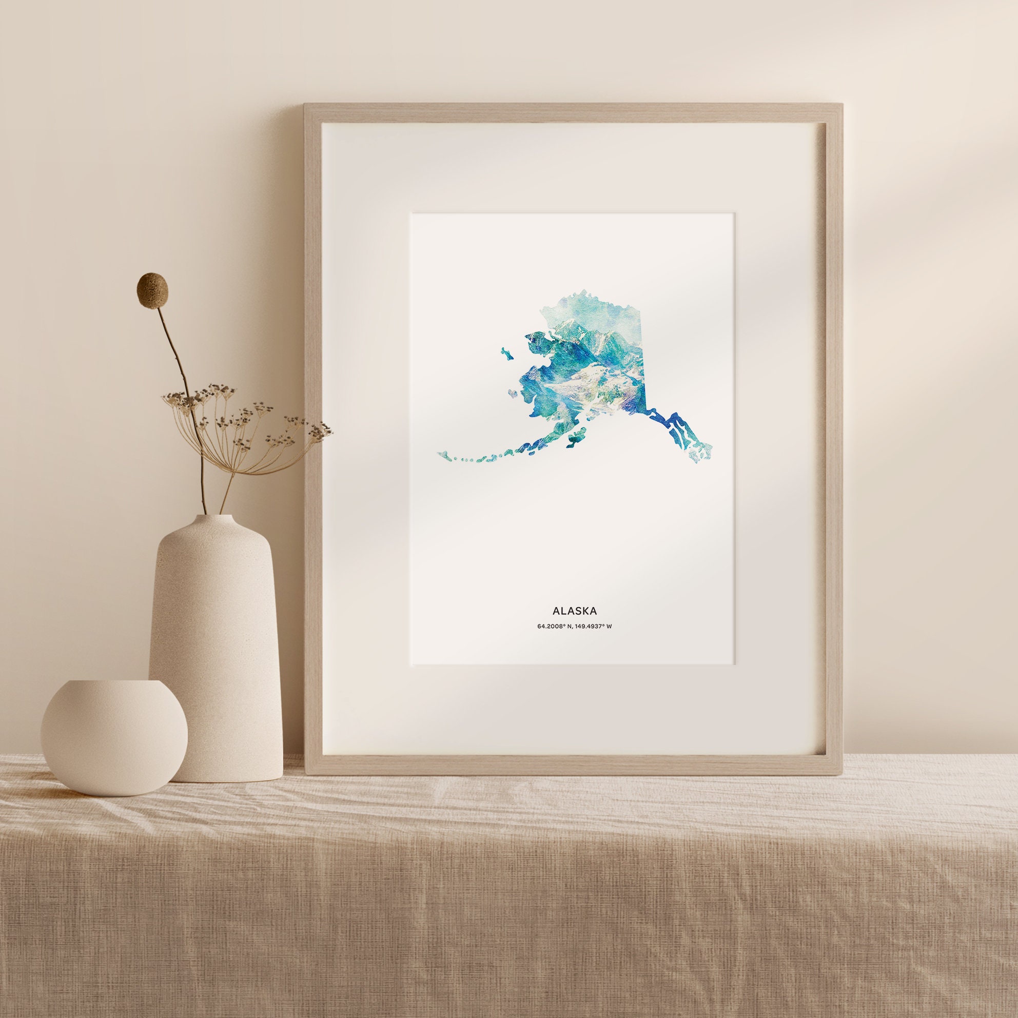 Alaska Print | Alaska Watercolor Print | Alaska Canvas | Alaska Poster ...