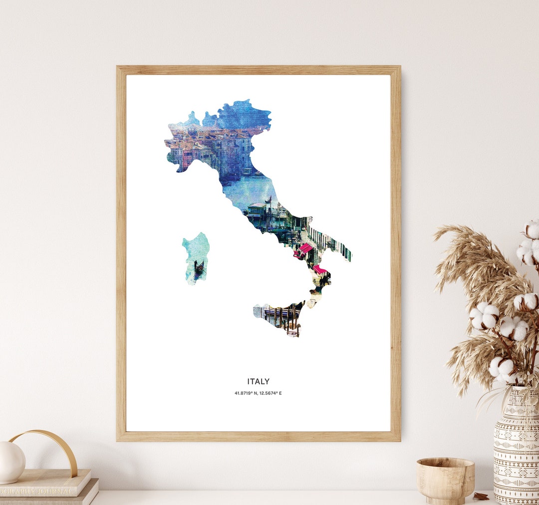Italy Print | Italy Watercolor Print | Italy Canvas | Italy Poster ...