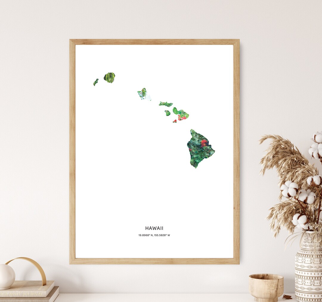 Hawaii Print | Hawaii Watercolor Print | Hawaii Canvas | Hawaii Poster ...