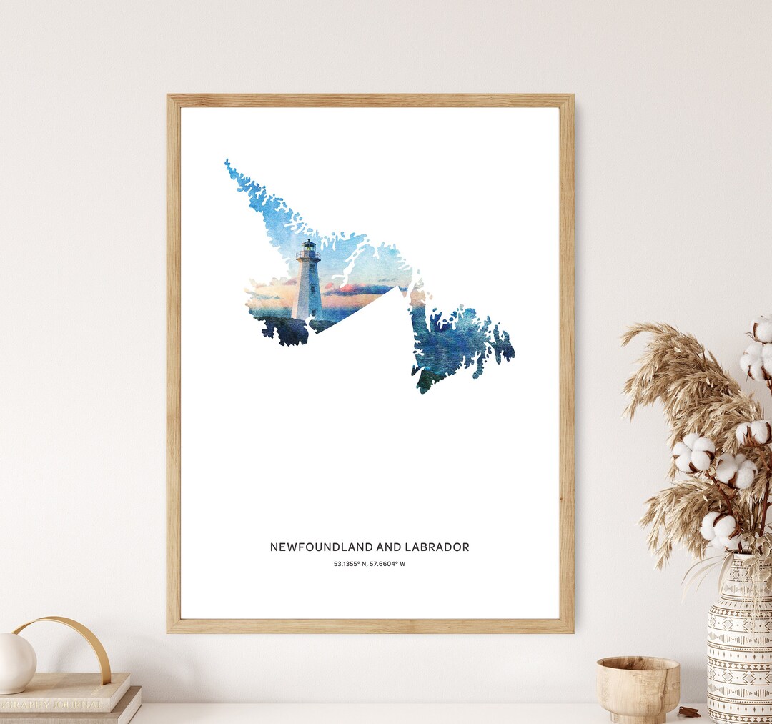 Newfoundland and Labrador Print | Newfoundland Watercolor ...