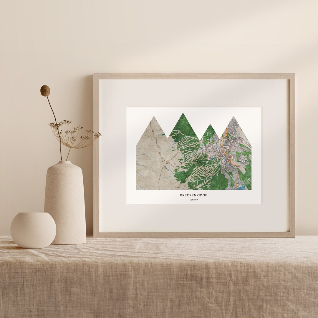 Personalized Ski Map Print | Custom Ski Map | Ski Slopes Poster ...