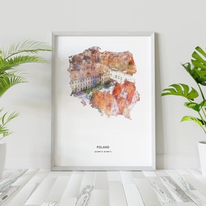 Poland Print | Poland Watercolor Print | Poland Canvas | Poland Poster ...