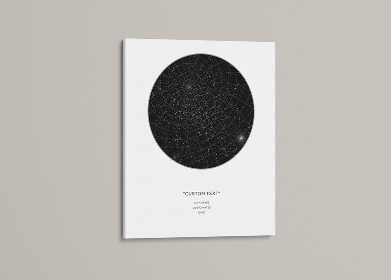 Custom Star Map Star Map Canvas Personalized Gift Night - Etsy