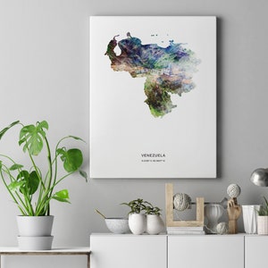 Venezuela Print | Venezuela Watercolor Print | Venezuela Canvas ...