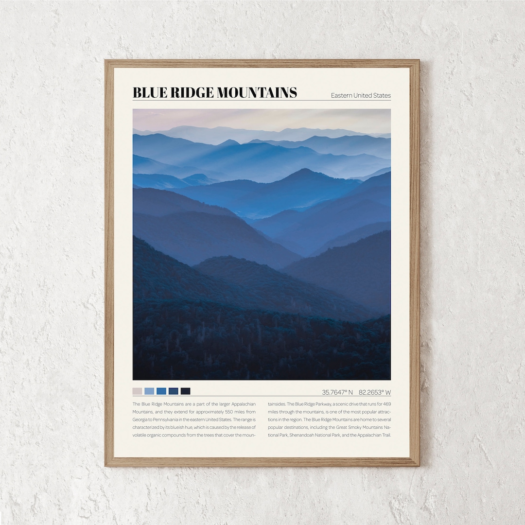 Blue Ridge Mountains Print | Blue Ridge Mountains Wall Art | Blue Ridge ...
