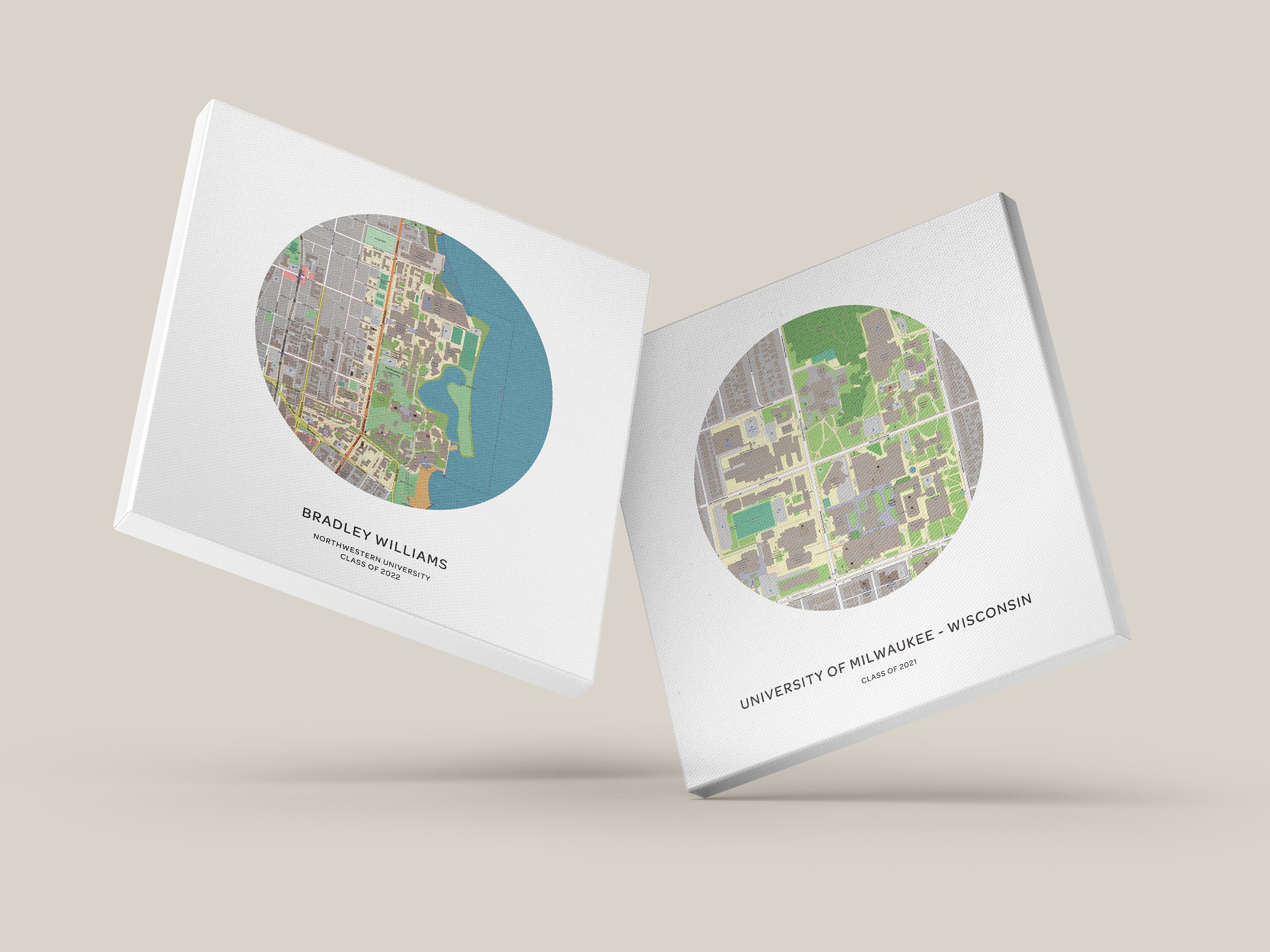 University College Map Print Personalized University Canvas - Etsy