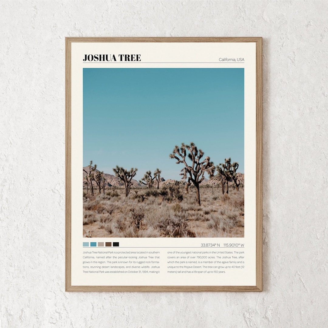 Joshua Tree Print | Joshua Tree Wall Art | Joshua Tree National Park ...