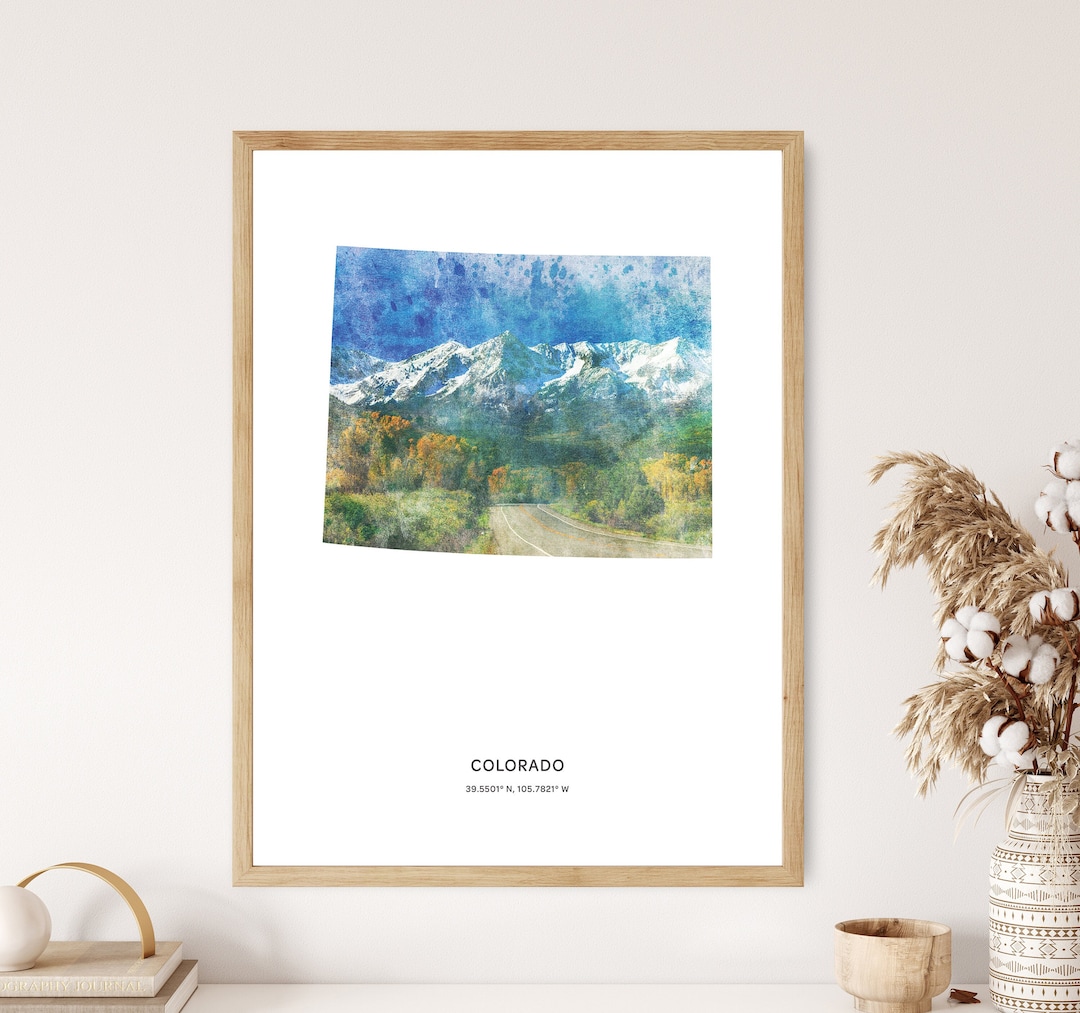 Colorado Print | Colorado Watercolor Print | Colorado Canvas | Colorado ...