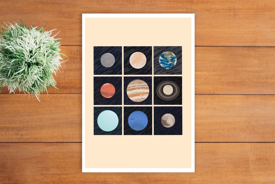 Solar System Original Artwork A4 - Etsy