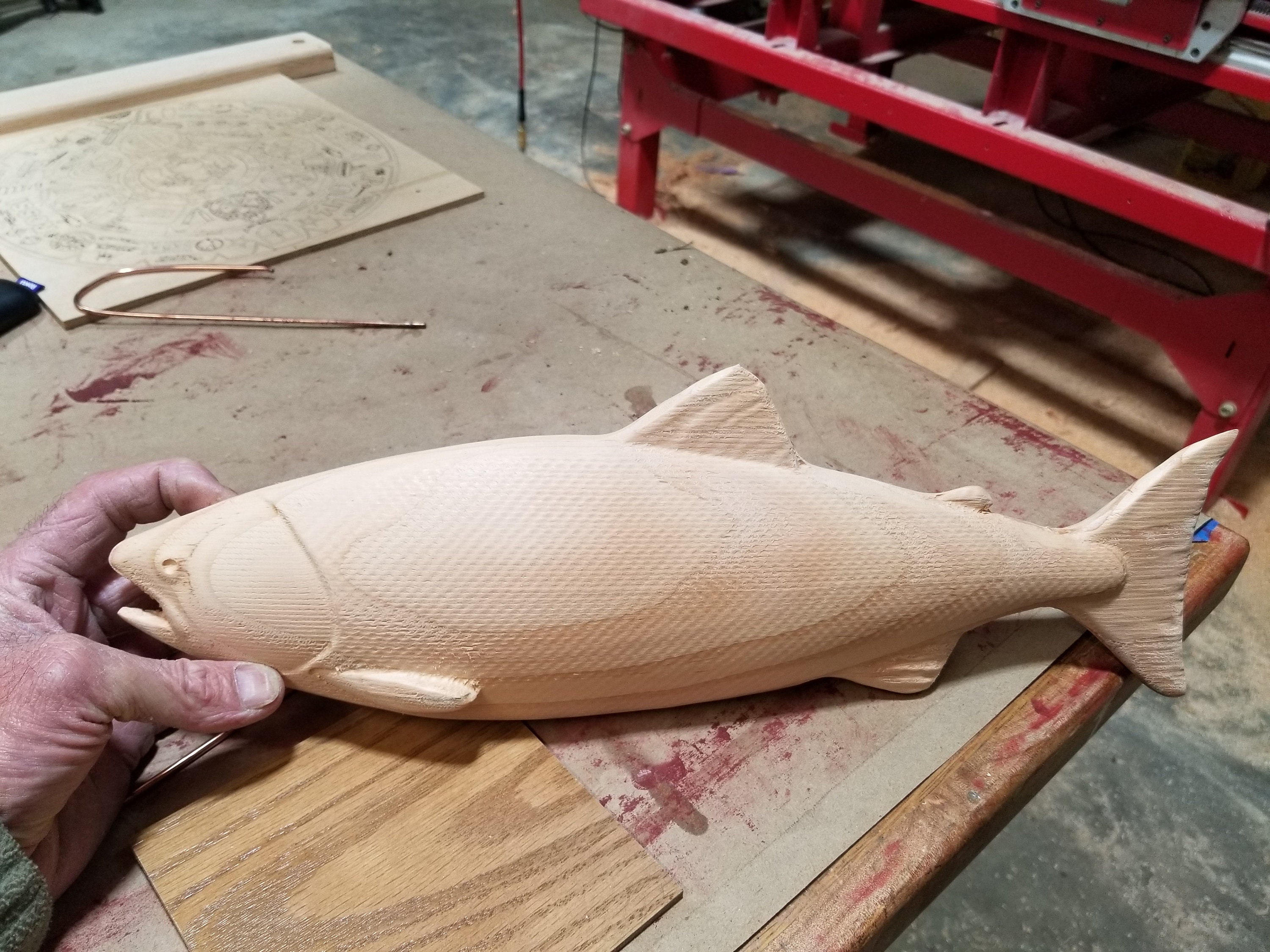Handcrafted , Professional Quality 3D Wooden Coho Salmon. Designed and ...
