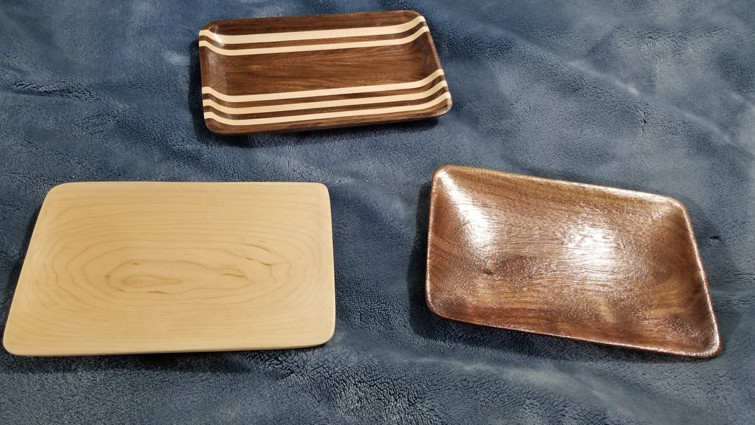 Handmade Hardwood Tray: Food Safe Wooden Dish (5x7.5) - Etsy