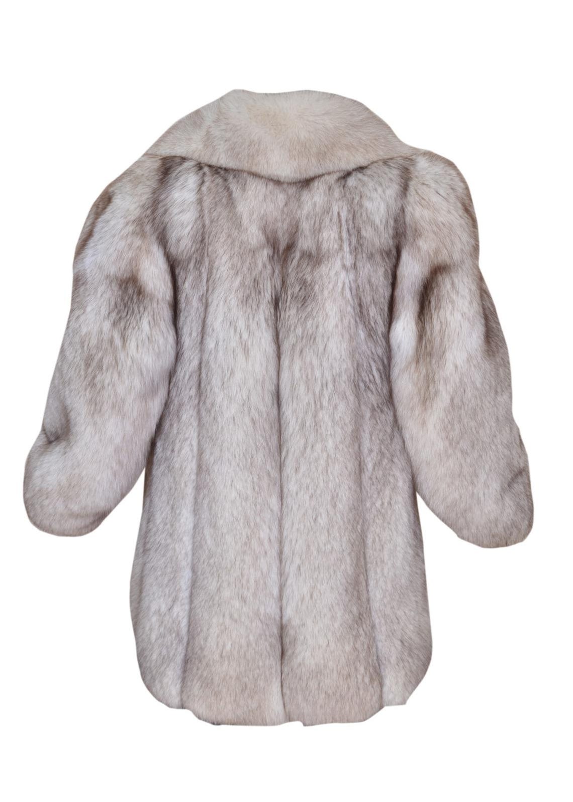 New Real Blue Fox Fur Coat, Wonderful Blue Fox Fur Coat - Norwegian ...