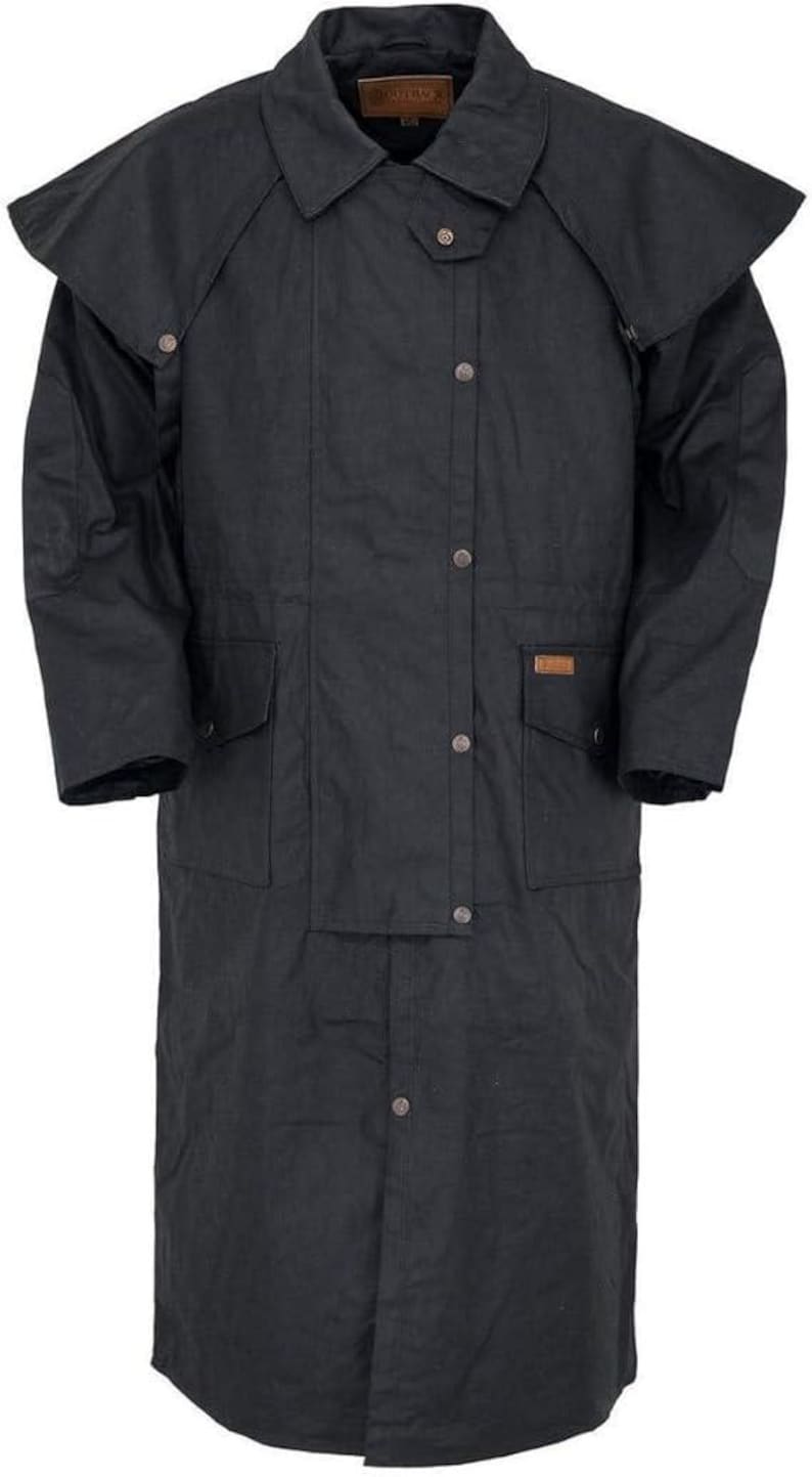 The Stockman Duster Extra Long Duster Oil Skin Slicker Overcoat ...