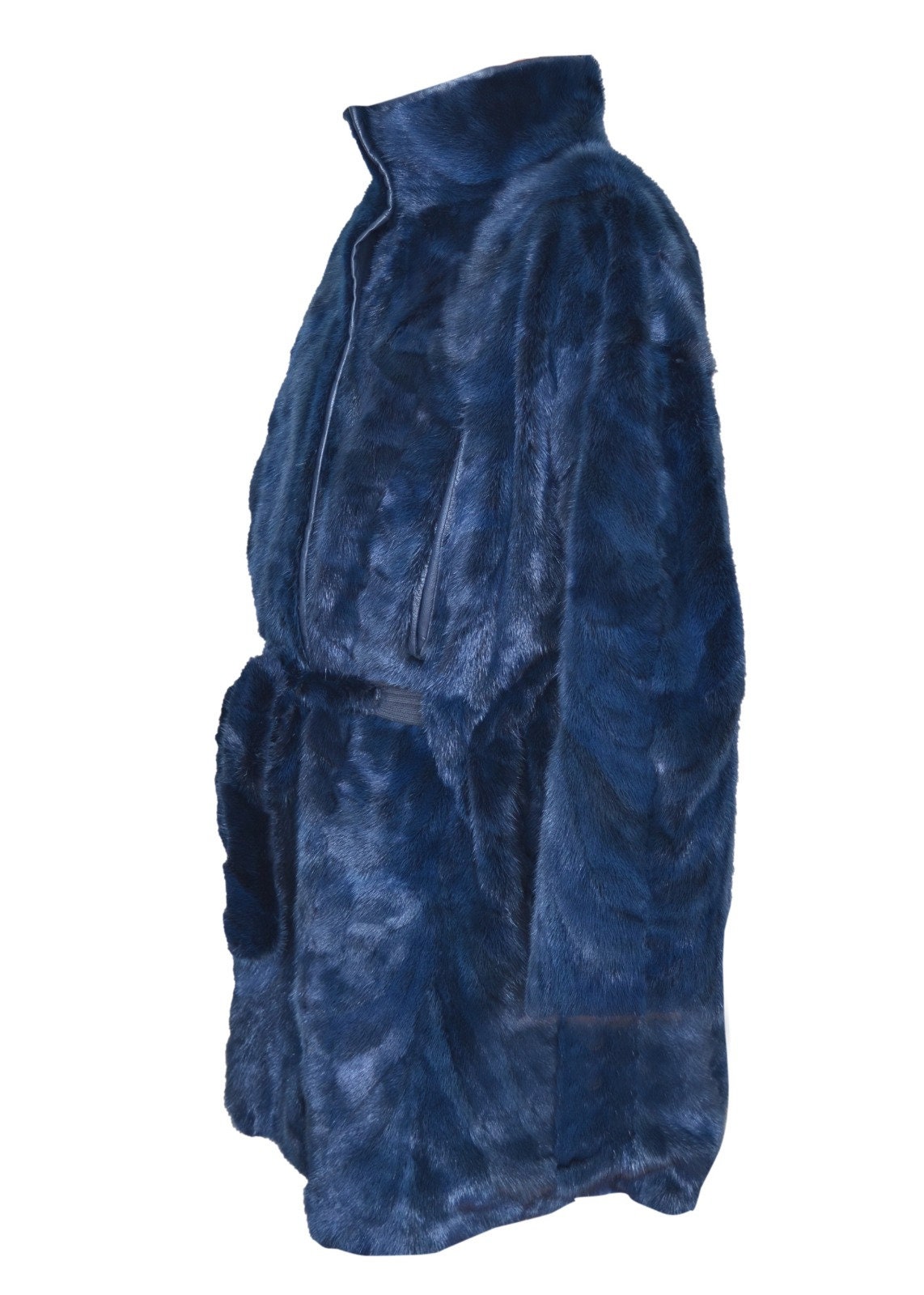 Real Navy Blue Mink Fur Full Coats/ Gorgeous Style - Etsy