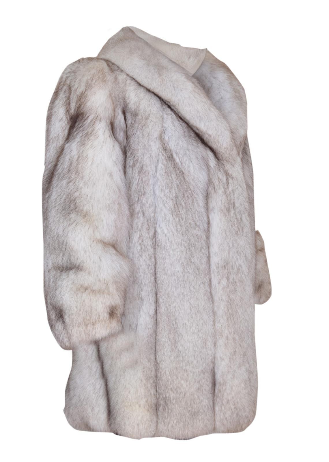 New Real Blue Fox Fur Coat, Wonderful Blue Fox Fur Coat - Norwegian ...