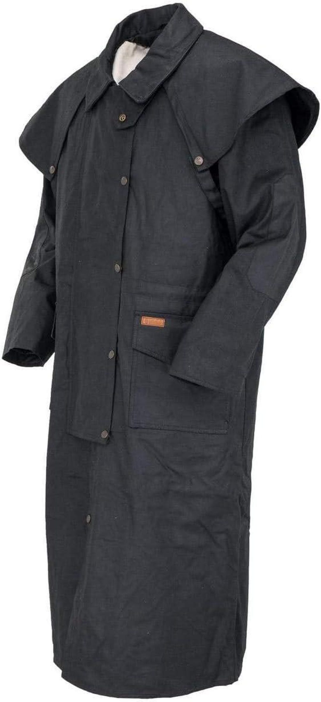 The Stockman Duster Extra Long Duster Oil Skin Slicker Overcoat ...