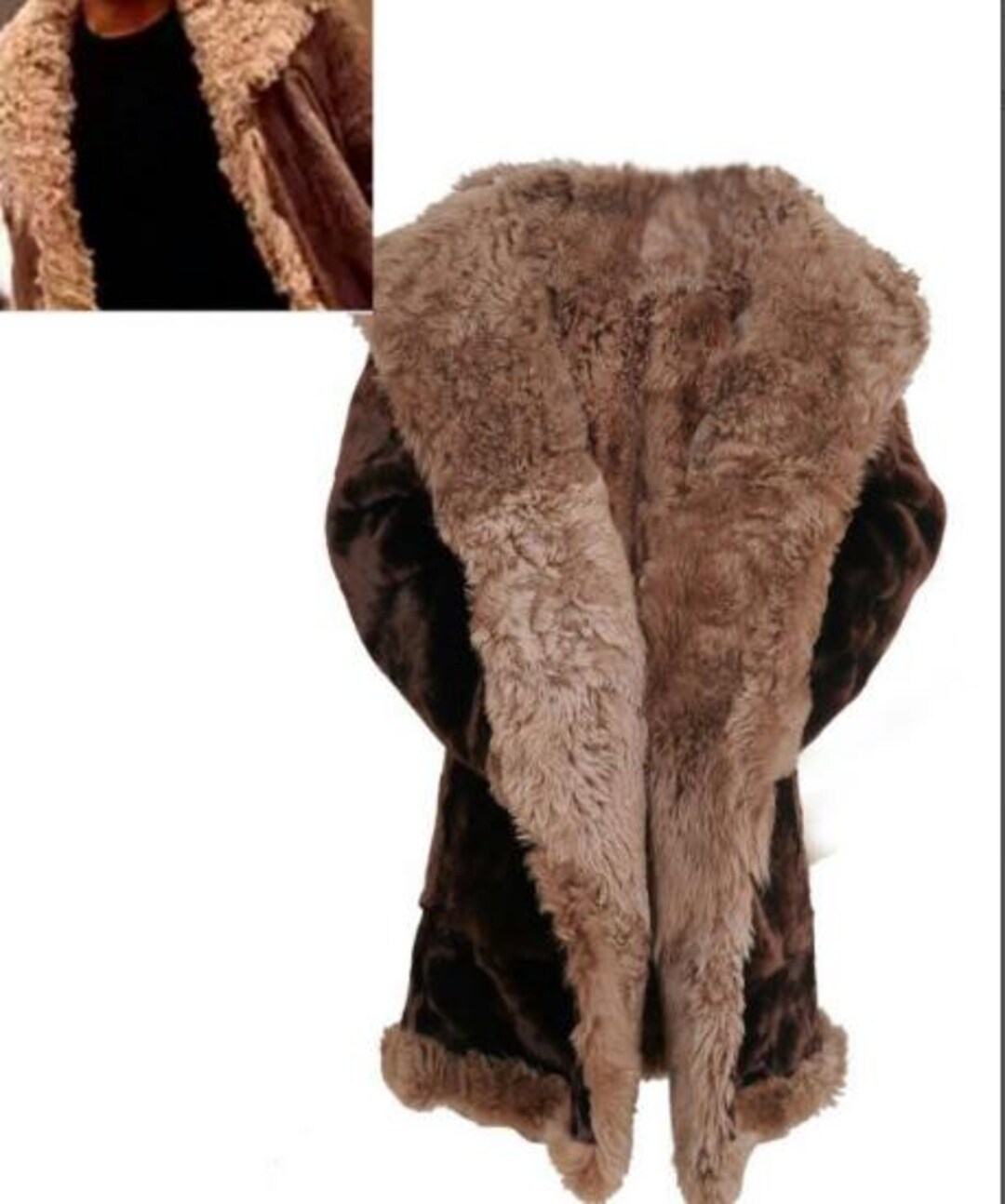 Real Sheared Beaver Fur Coat Alpaca Sheep Natural Fur Shawl Collar Xxx ...