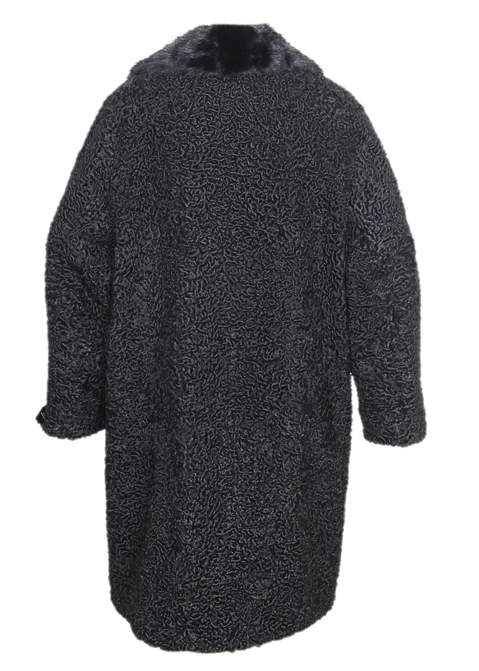Real Luxurious Black Persian Lamb Fur Coat | Handmade Real Persian Lamb ...