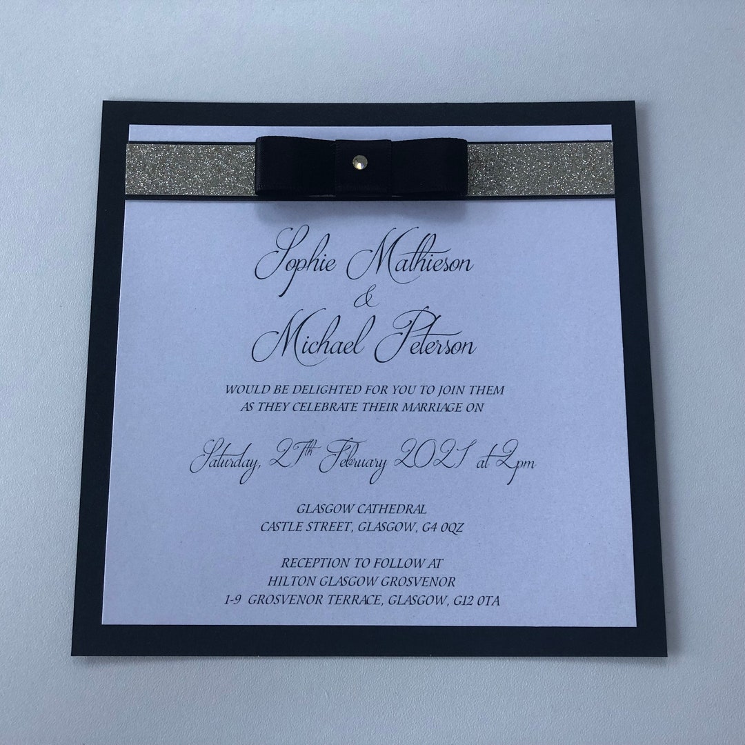Gold Star Wedding Invitation - Etsy