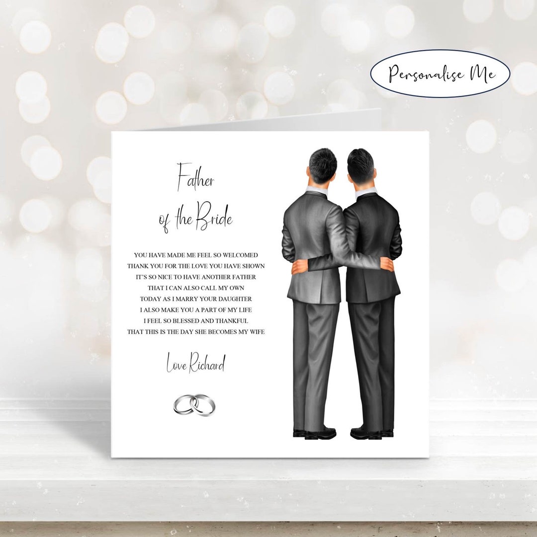 Father of the Bride From the Groom Wedding Day Card, to My Father-in ...