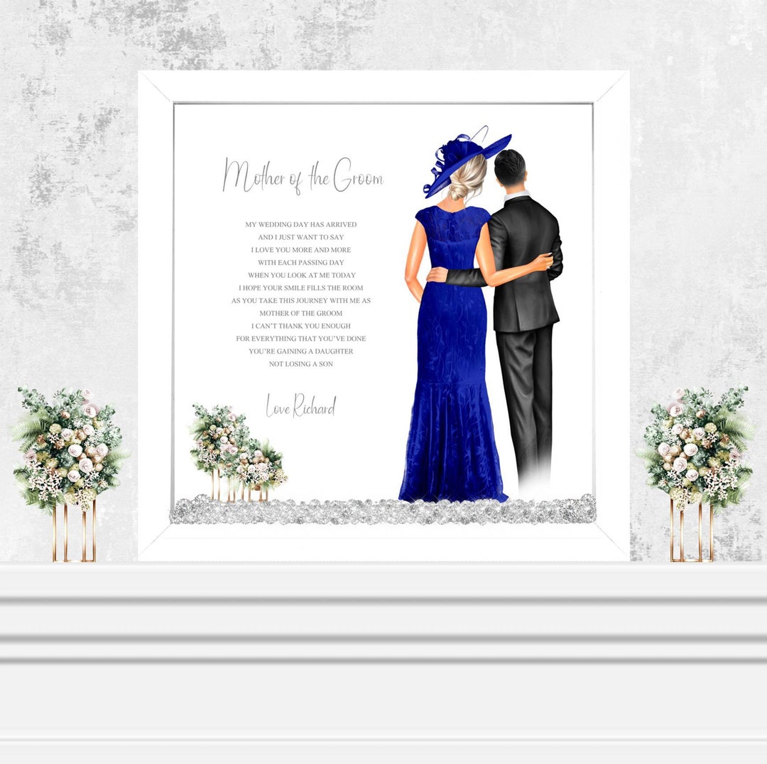Mother of the Groom Wedding Day Poem Framed Print, to My Mum on My ...
