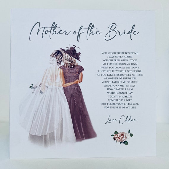 Mother of the Bride Wedding Day Card Mother of the Bride | Etsy