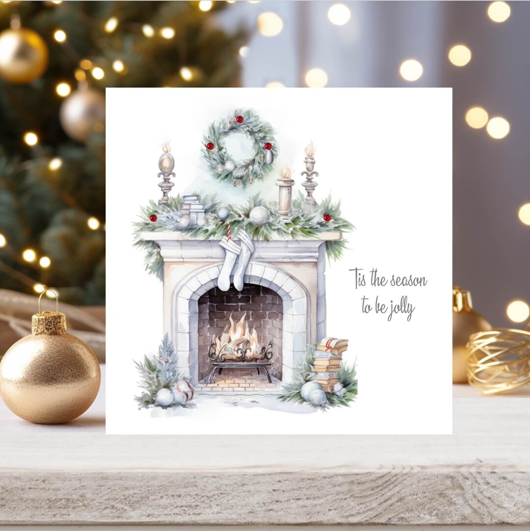 Luxury Christmas Cards X 5, Winter Holiday Scene, Handmade Christmas ...