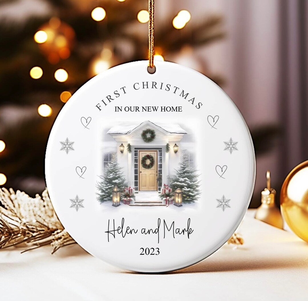 Personalised First Christmas in New Home Bauble - First Christmas in ...