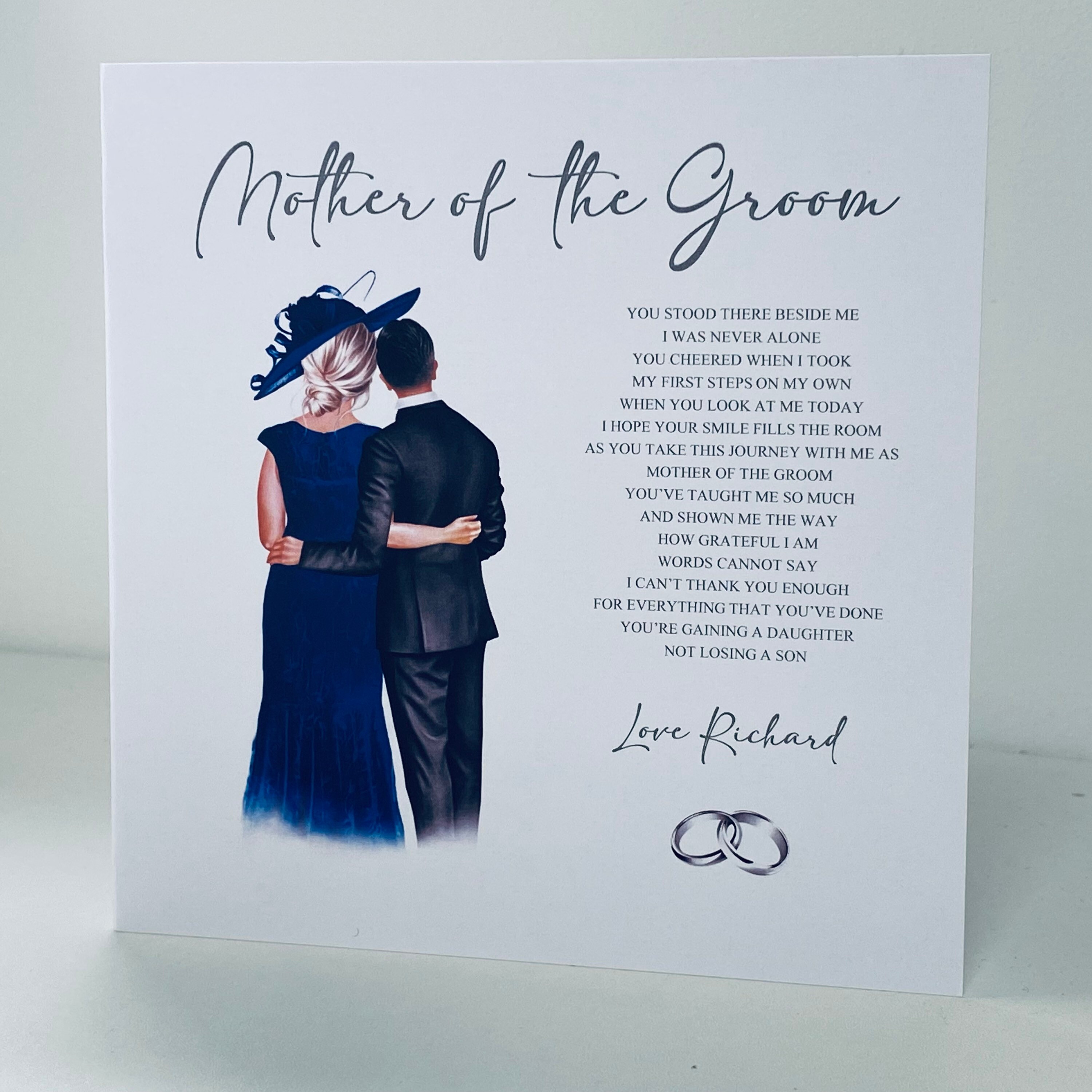 Mother of the Groom Wedding Day Card From the Groom Mother of | Etsy