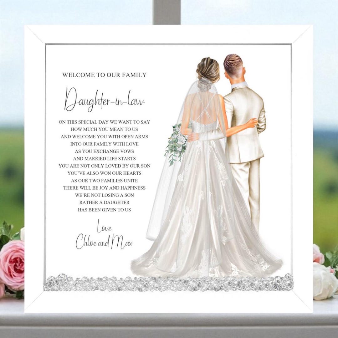 Welcome to Our Family Daughter-in-law Framed Print, Wedding Gift for ...