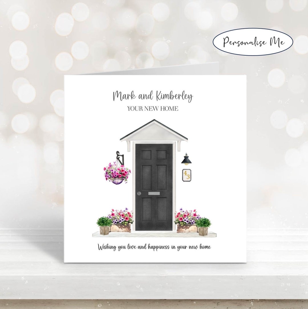 New Home Gift for Couple, First Home Card or Print, Personalised ...