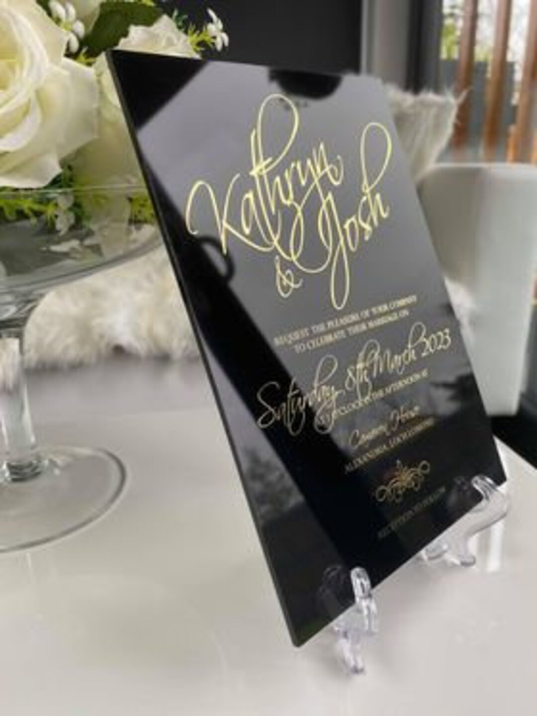 Black Magic Acrylic Wedding Invitation - Etsy