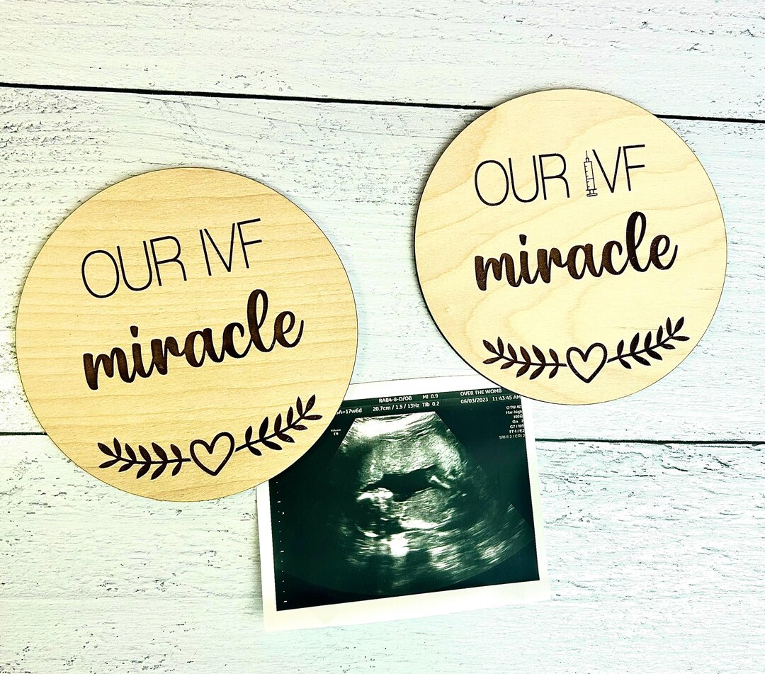 IVF Milestone Sign | IVF Sign | Pregnancy Announcement Sign ...