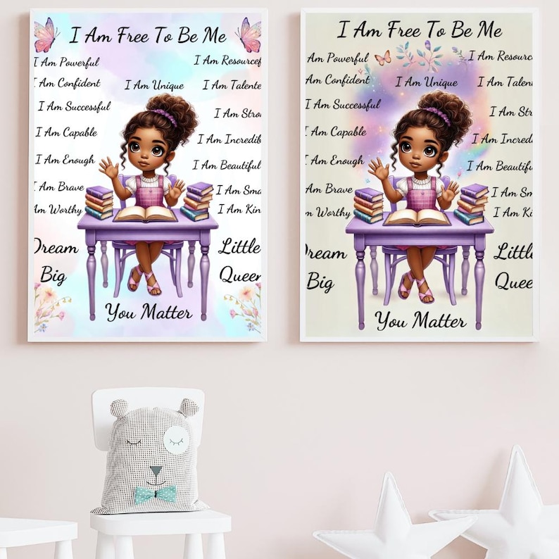 Empowering Black Girl Art Print: Kids Room Decor (digital Download) - Etsy