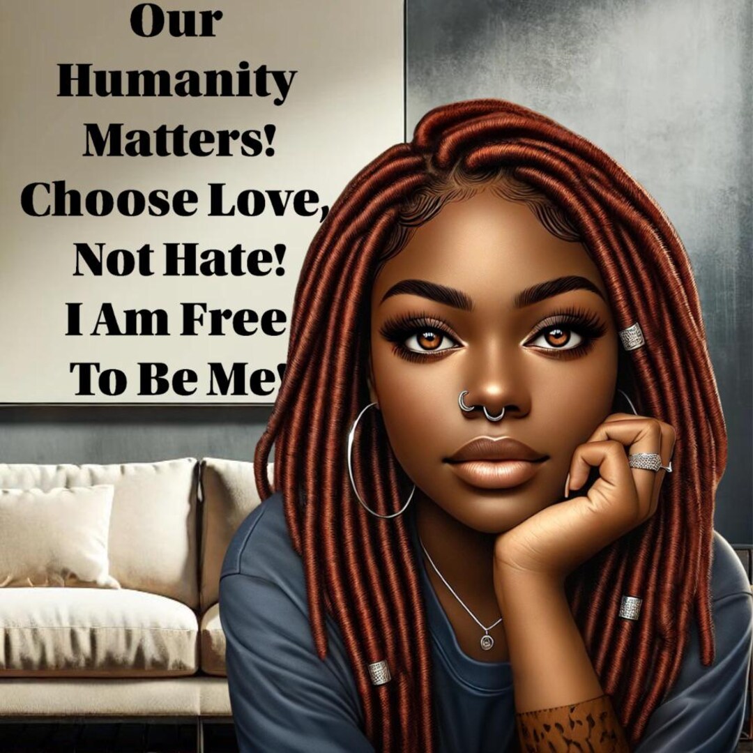 Inspirational Quote, Melanated Woman, Wall Art, Digital Print, AI ...