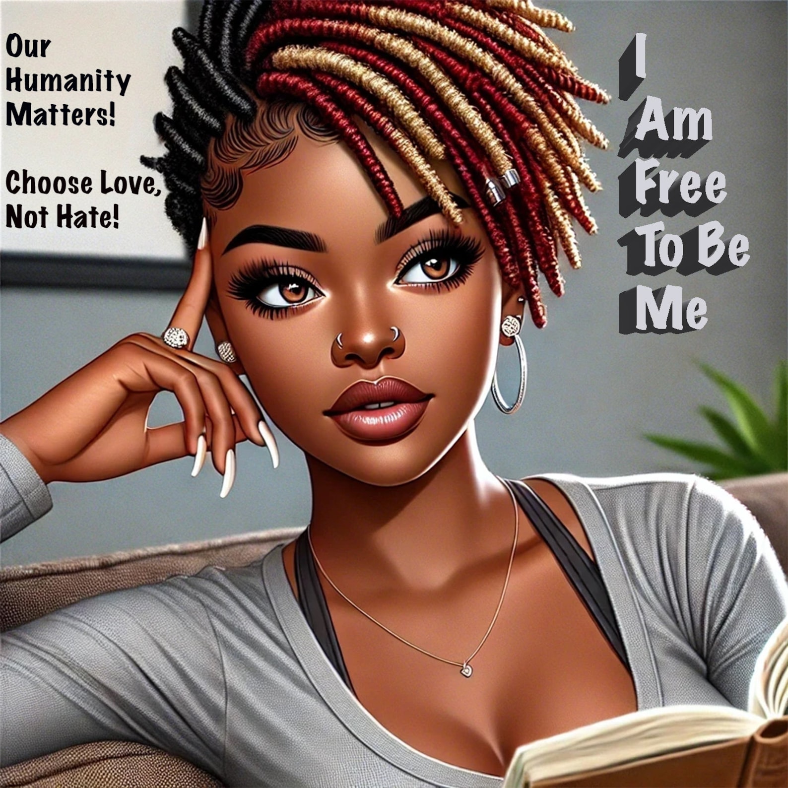 African American Woman, "our Humanity Matters! Choose Love, Not Hate ...