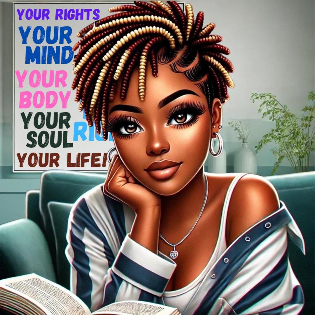 Empowering Melanated Woman Art Print: Inspirational Quote (digital ...