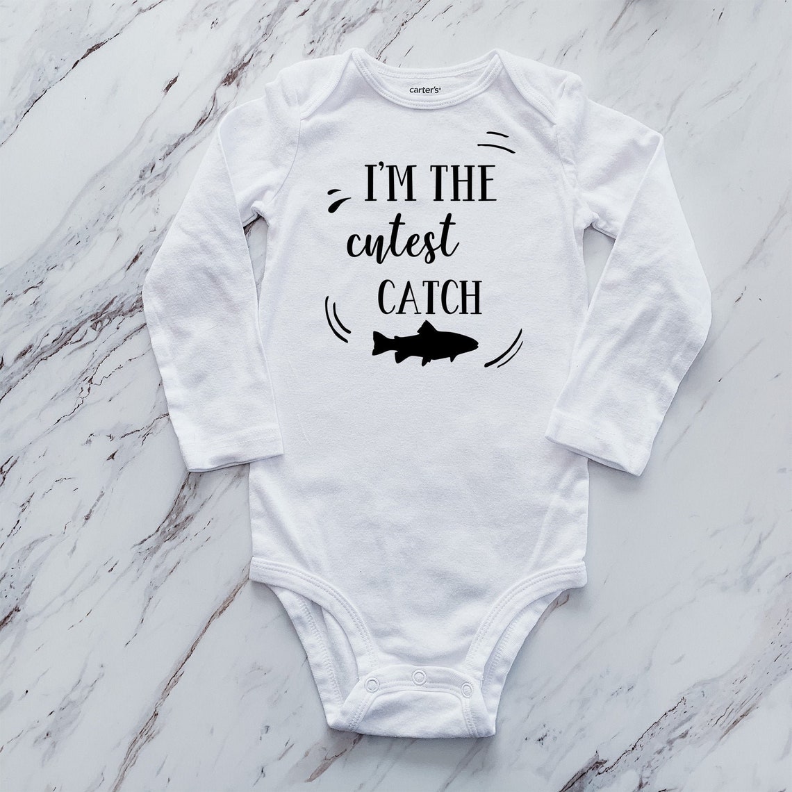 Fishing Baby Bodysuit | I'm the Cutest Catch Baby Vest | Newborn or ...